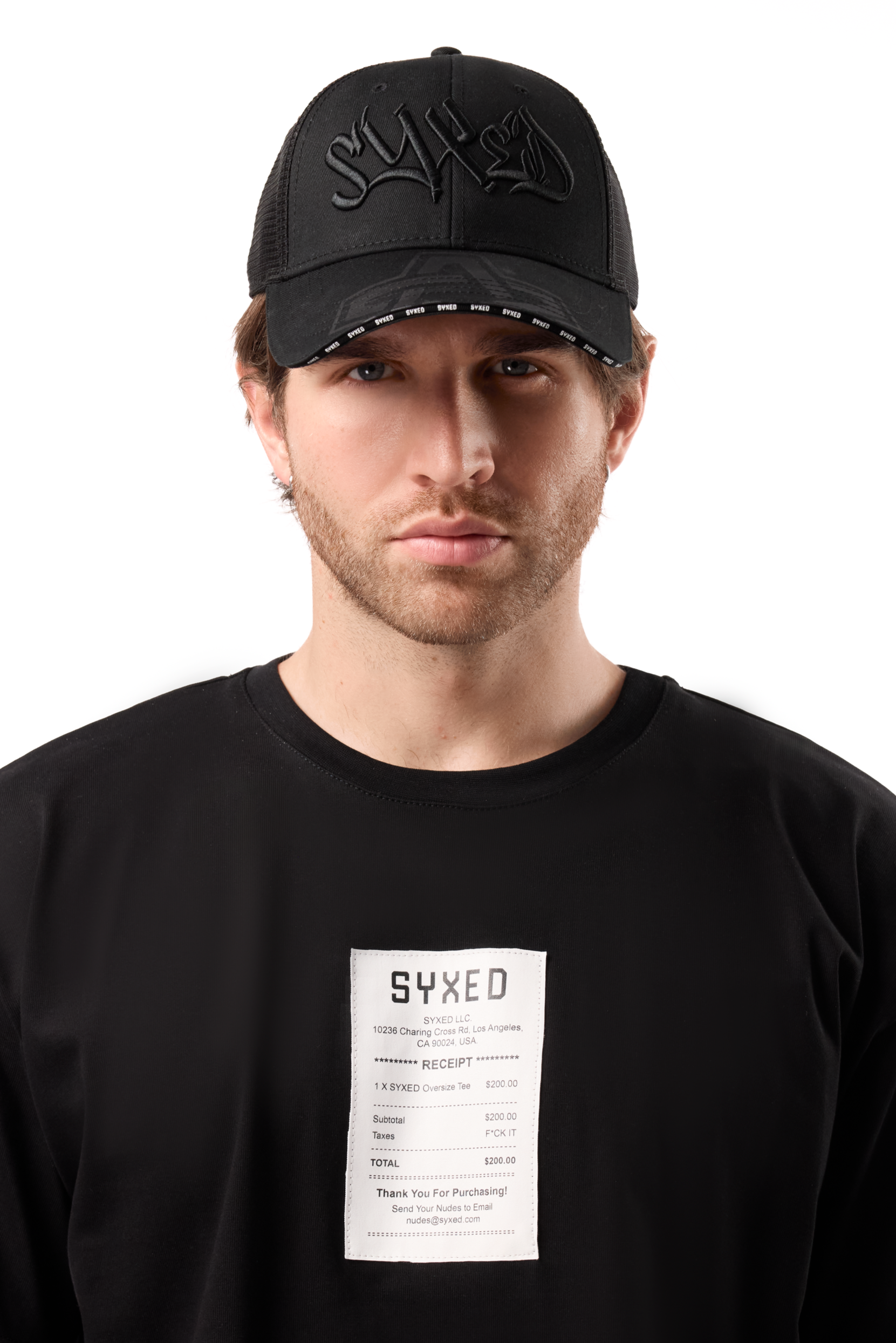 Black Graffity Cap With Net Back